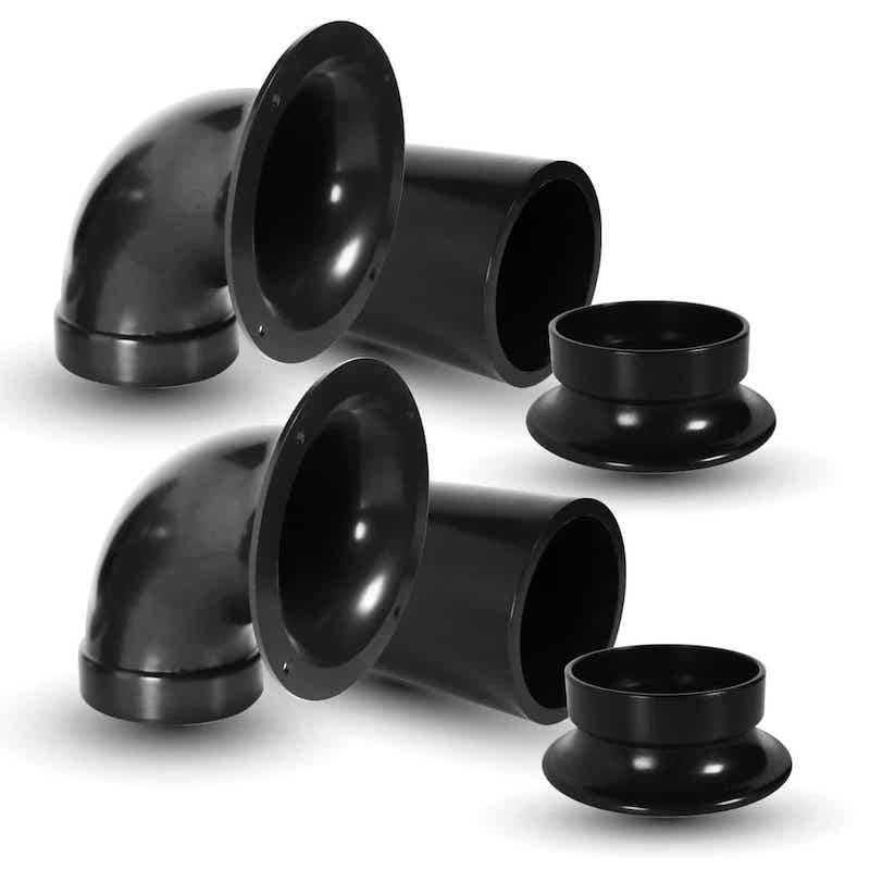 3" 90 DEG AERO PORT KIT | Subwoofer | Saddle Bags – Garage Bagger Stereo