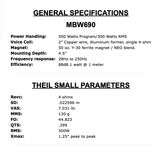 MMats Pro Audio| 6x9 Subwoofer MBW690 | Best 6x9 Speakers – Garage ...