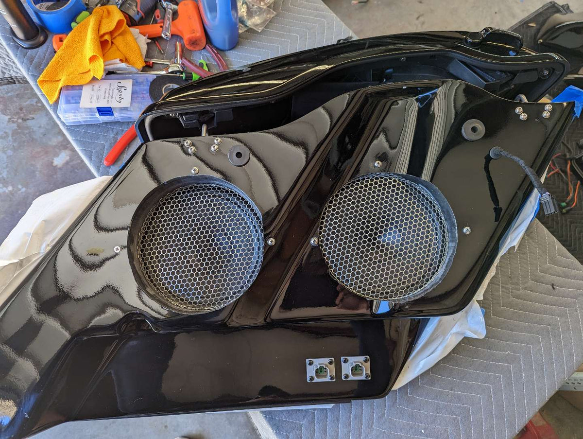 Dual 8 Inch Speaker Rings | Motorcycle Audio | Harley Speakers | Garage ...