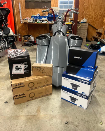 Motorcycle Subwoofers | Harley & Indian Bass Systems – Garage Bagger Stereo